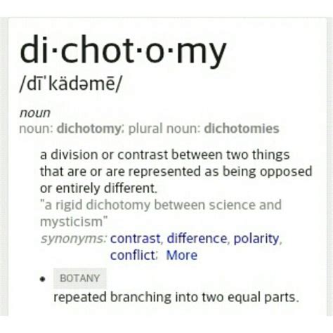 Dichotomy Cool Words Gre Vocabulary Vocabulary