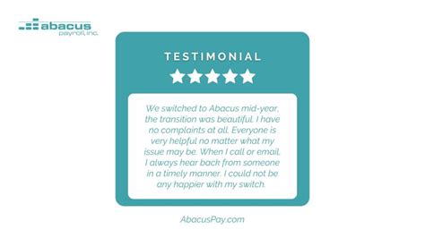 Abacuspayroll Payroll Clientlove Testimonial Customerservice