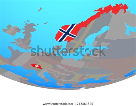 Efta Countries National Flags On Simple Stock Illustration 1218661525