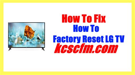 How To Factory Reset LG TV In 2 Minutes Let S Fix It