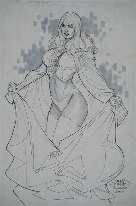 Emma Frost 2 C2e2 2010 By Terrydodson On Deviantart Comic Art Comic Book Artists Comic Artist