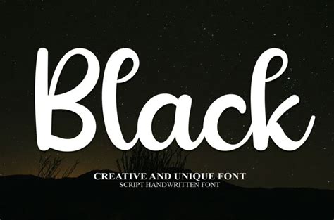 Black Script Font Creative Fonts