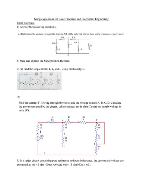 Sample Questions Pdf P N Junction Operational Amplifier