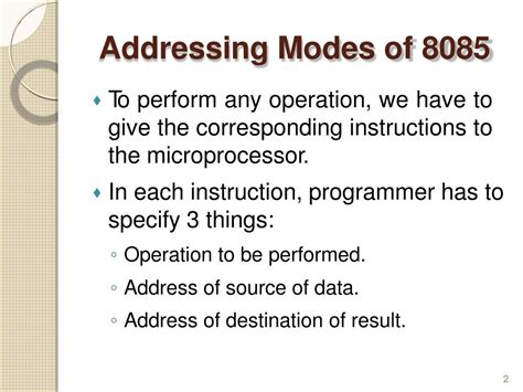 Ppt Addressing Modes Of 8085 Powerpoint Presentation Free Download Id 2658524