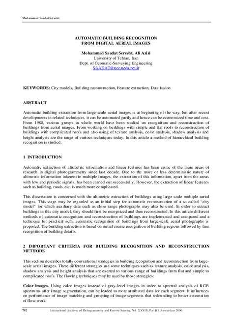 pdf automatic building recognition from digital aerial images