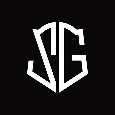 ZG Logo monogram with shield shape ribbon design template 16577593 ...