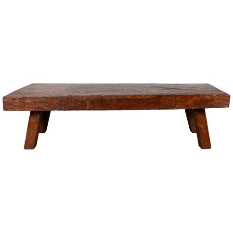 Antique Indonesian Rustic Coffee Table Made From A Tree With Honeycomb