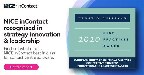 Nice Cxone Frost And Sullivan Innovation Leadership Award