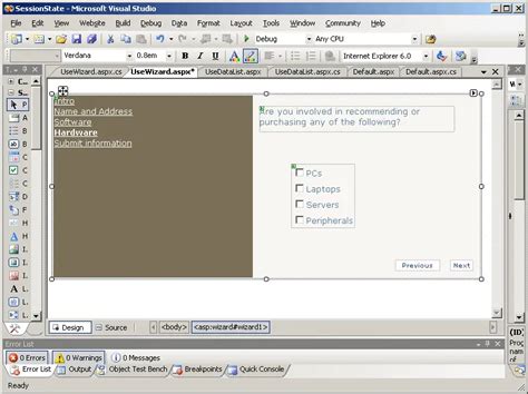 The Wizard Control Alternative To Session State Asp Net