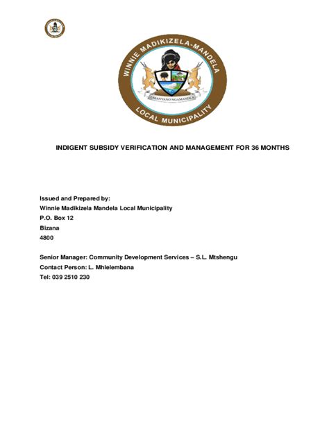 Fillable Online Indigent Subsidy Verification And Management Fax