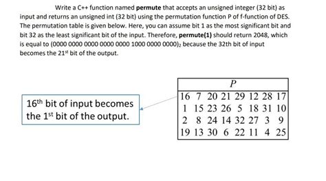 Solved Write A C Function Named Permute That Accepts An