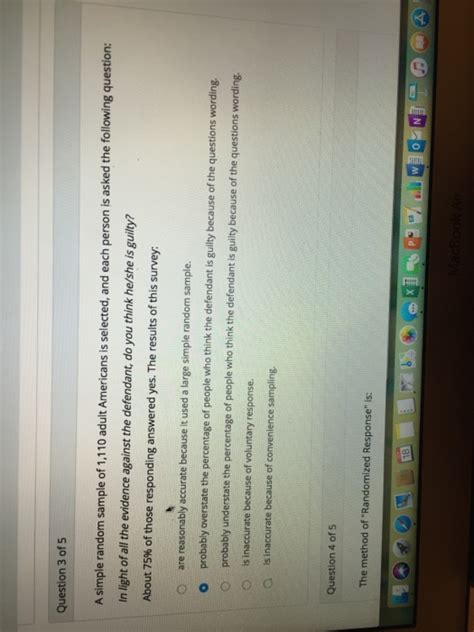 solved question 3 of 5 a simple random sample of 1 110 adult