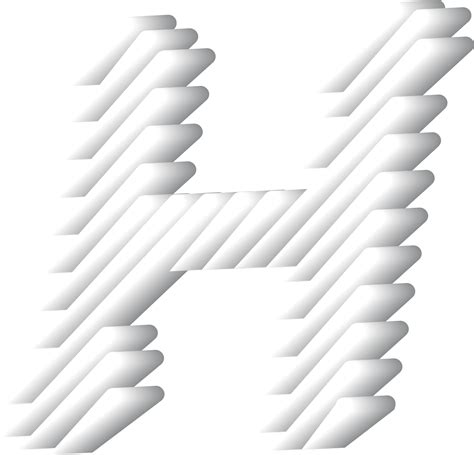 3d White Alphabet Letter H 46788969 Png