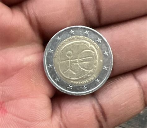2 Euro Münze Strichmännchen WWU 1999 2009 J Bundesrepublik Deutschland