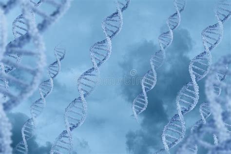 Unique Dna Strand Structure In Science Stock Image Image Of