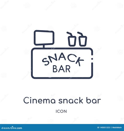 Linear Cinema Snack Bar Icon From Cinema Outline Collection Thin Line