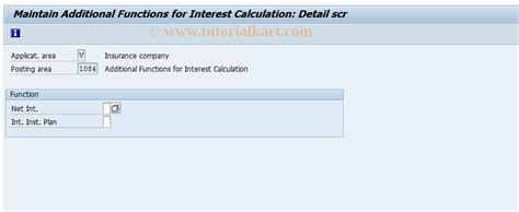 FQI4Z SAP Tcode Interest Additional Functions