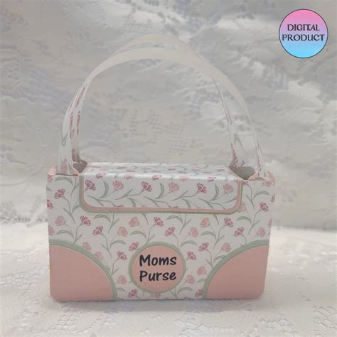 Purse T Box Svg 3d Purse Template Favor Box Svg Party T Box
