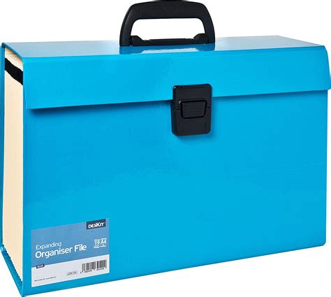 Deskit Locking File Folder Organizer Expandable Portable Letter Size Accordion File Box With