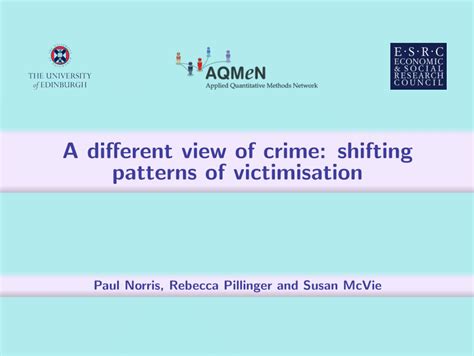 Pdf A Different View Of Crime Shifting Patterns Of Victimisation