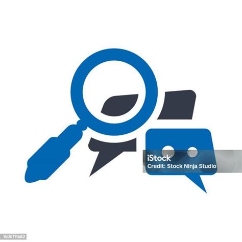 Blog Recherche Icône Bleue Plate Isoler Sur Fond Blanc Illustration