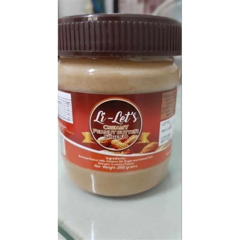 Lilets Creamy Peanut Butter Lilets Spread Various Sizes 250g 580g