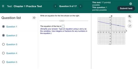 Solved Question List Question The Equation Of The Line Is Chegg Com