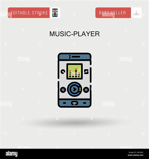 music player simple vector icon stock vector image and art alamy