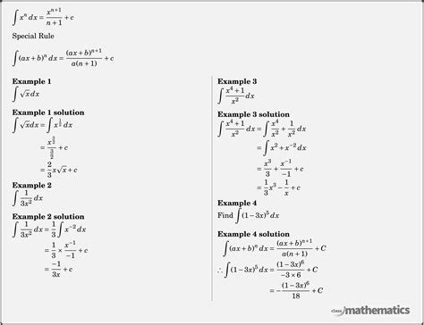 Indefinite Integral Maths Advanced Year 12 Nsw