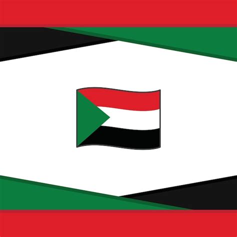Premium Vector Sudan Flag Abstract Background Design Template Sudan