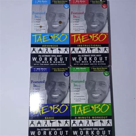 Tae Bo Workout 4 Pack Vhs 1998 2 Tape Set Basic Instructional