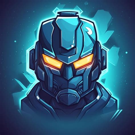 Logotipo de robô de desenho animado para uma marca de jogos Foto Premium