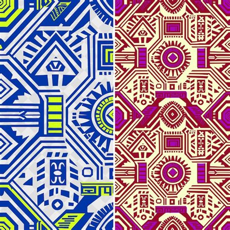 Premium Psd Mayan Glyph Patterns With Angular Lines And Surrounded By