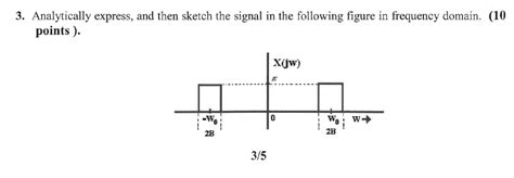 solved analytically express and then sketch the signal in
