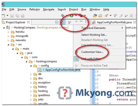 Eclipse Project Explorer Icon Question Mark
