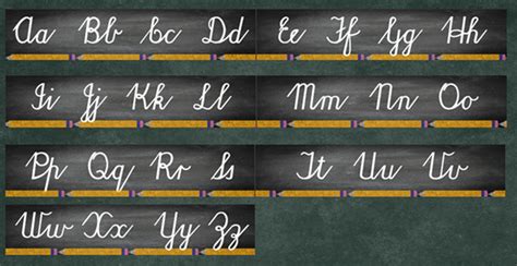 Chalkboard Cursive Writing Line Teacha