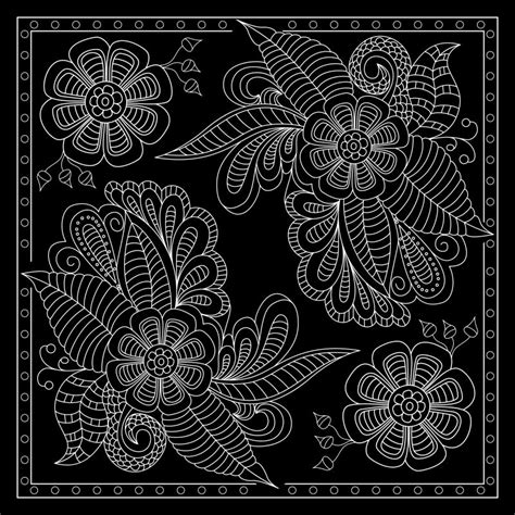 矢量黑白花纹抽象图案图片 矢量黑白花纹地毯的方形图案设计素材 高清图片 摄影照片 寻图免费打包下载
