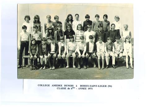 Photo De Classe 6èmé De 1971 Collège Amedée Dunois Copains Davant