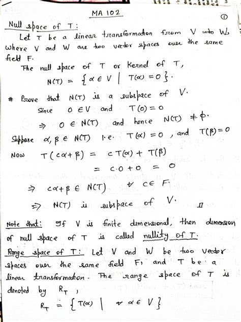 Rank Nullity Theorem Pdf
