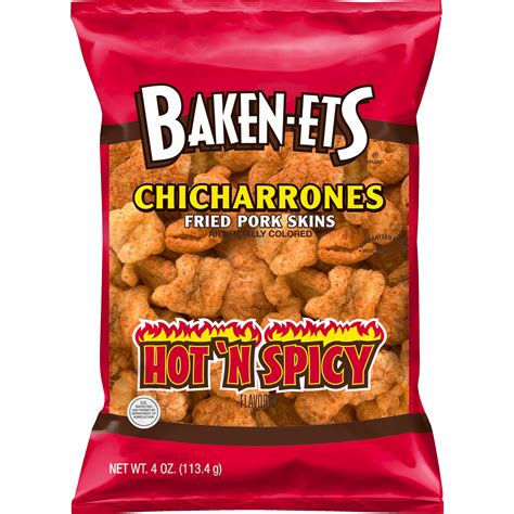 Baken Ets Hot N Spicy Flavored Fried Pork Skins SmartLabel