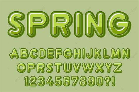 Fresh 3d Green Alphabet Letters Numbers And Symbols With A Modern Twist