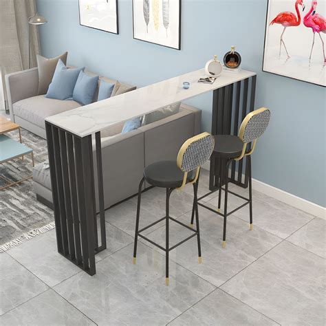 Industrial Bar Table Set 123 Pieces Bar Stool And Table Set White