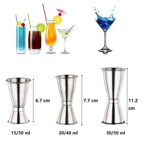 Set Of 3 Stainless Steel Double Jiggers Bar Jigger Set The Warehouse