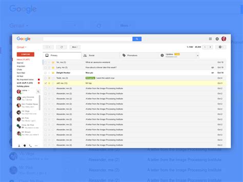 Gmail Desktop Ui Sketch Freebie Download Free Resource For Sketch