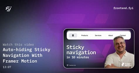 Auto Hiding Sticky Navigation With Framer Motion Frontendfyi
