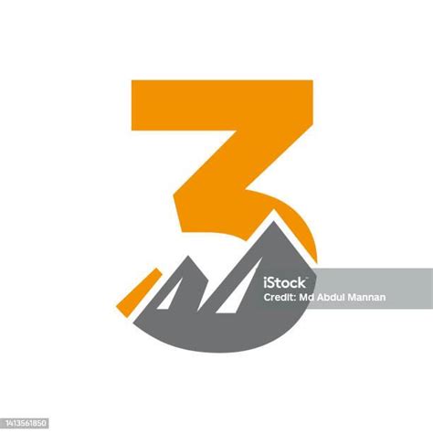 편지 3 마운트 로고 벡터 기호 산 자연 풍경 로고는 언덕 아이콘 및 템플릿과 결합 0명에 대한 스톡 벡터 아트 및 기타 이미지 0명 개념 건축 Istock