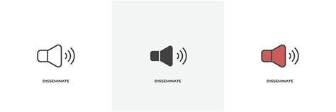 Disseminate Icon Line Solid And Filled Outline Colorful Version Outline And Filled Vector