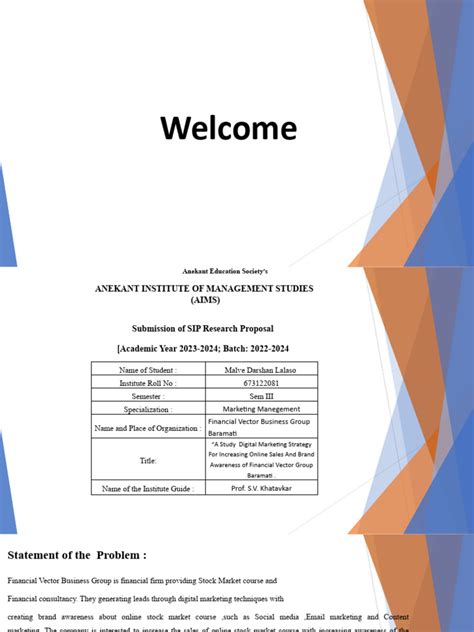 Sip Research Proposal On Trading Pdf Digital Marketing