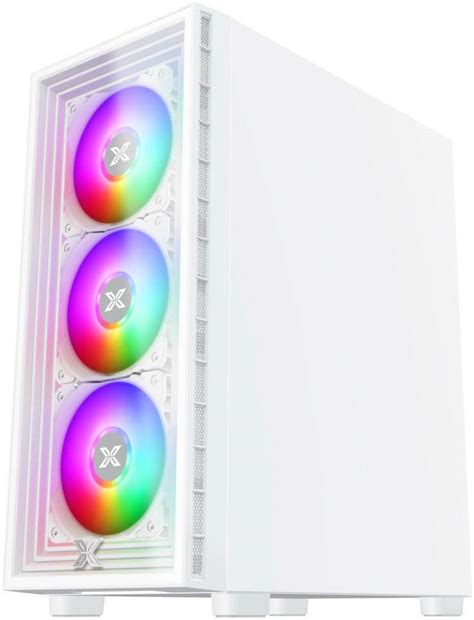 Xigmatek Phantom Arctic Atx Mid Tower Gaming Case Tempered Glass Panel