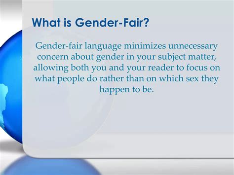 Sexism In Language Ppt